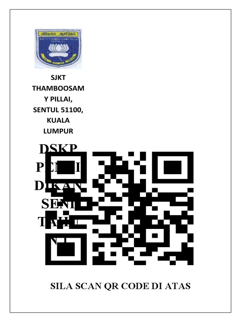 Sila Scan QR Code Di Atas DSKP Seni | PDF