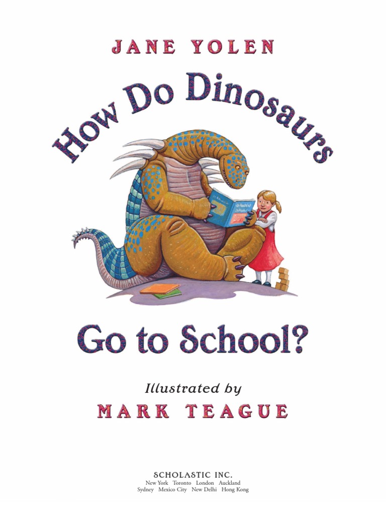 How Do Dinosaurs Go To School | PDF