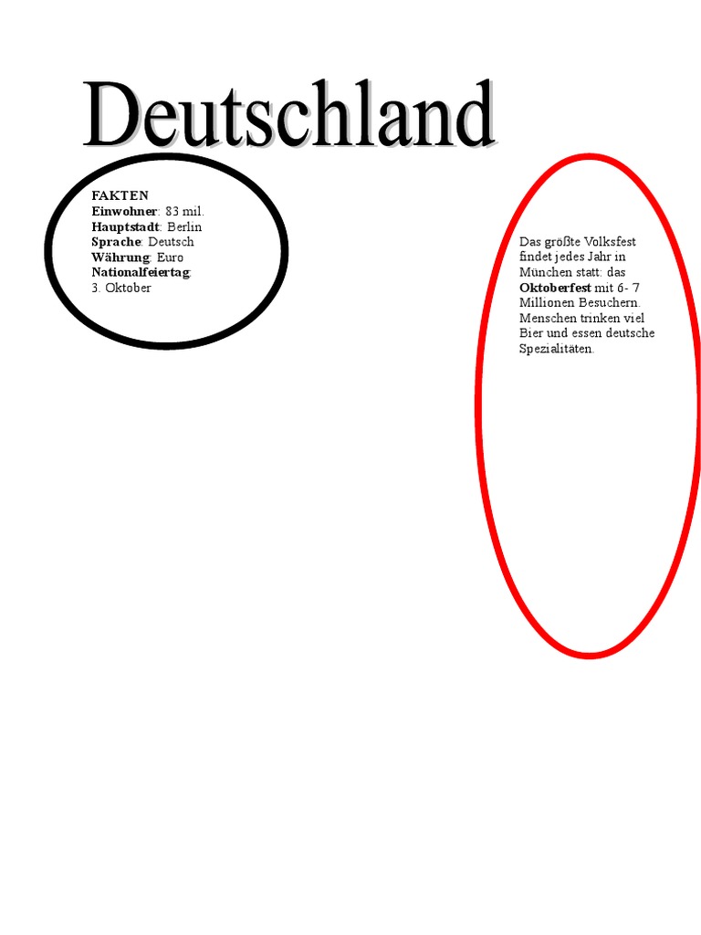 Deutschland Arbeitsblatter 123444 | PDF