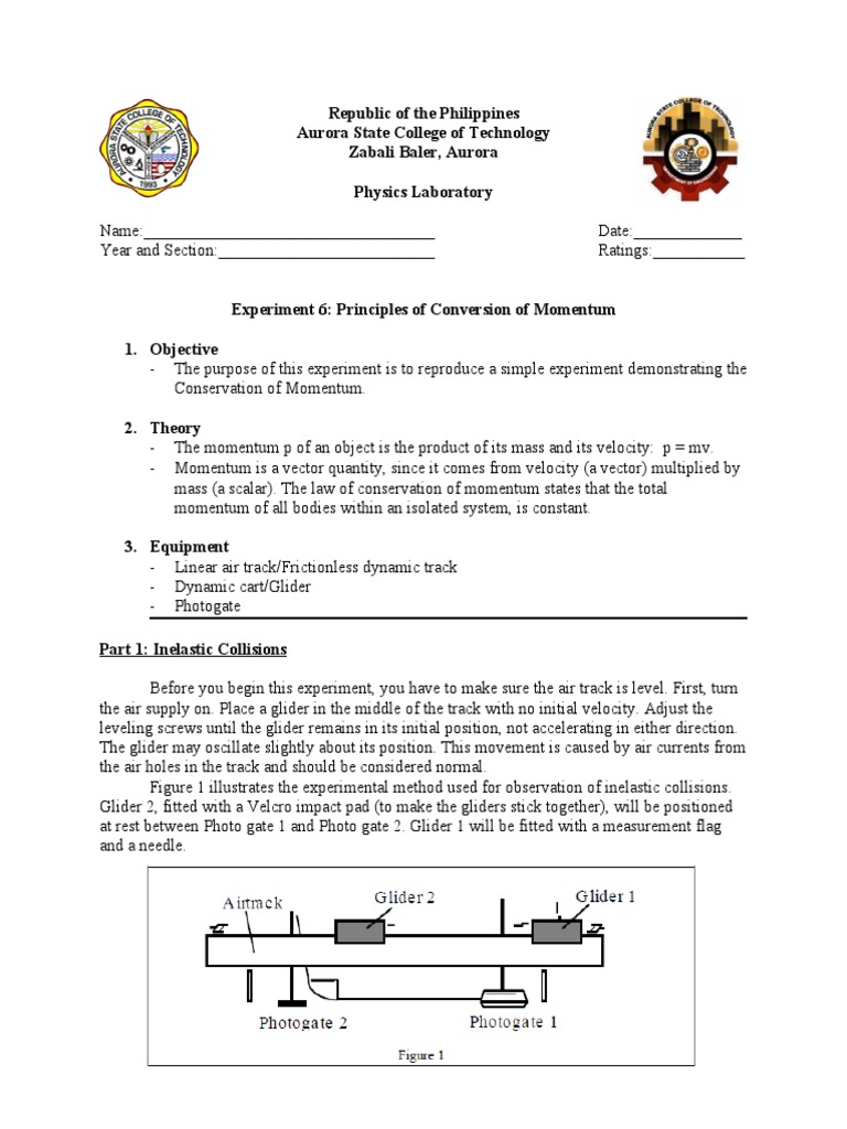 Experiment 6 (Physics) | PDF | Momentum | Collision