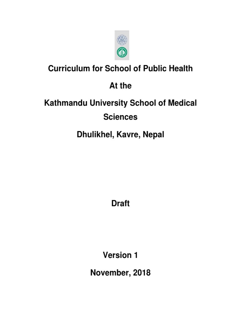 MPH Curriculum KU Nepal | PDF | Non Communicable Disease | Public Health
