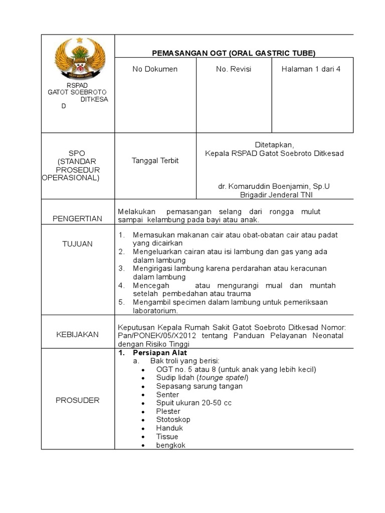 Sop Pemasangan Ogt | PDF | Sains & Matematika