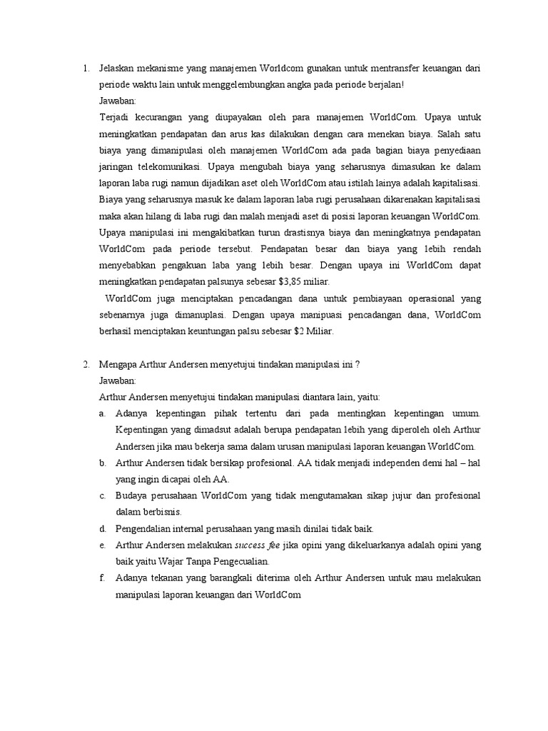 Kasus WorldCom | PDF