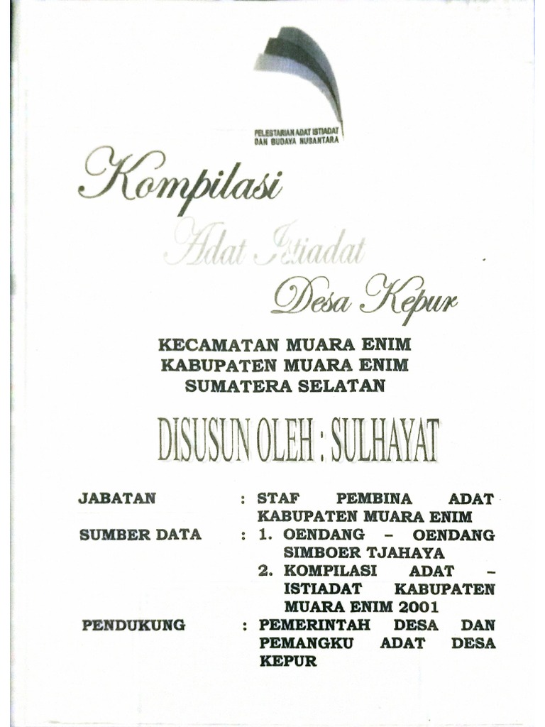 Adat Istiadat Desa Kepur | PDF