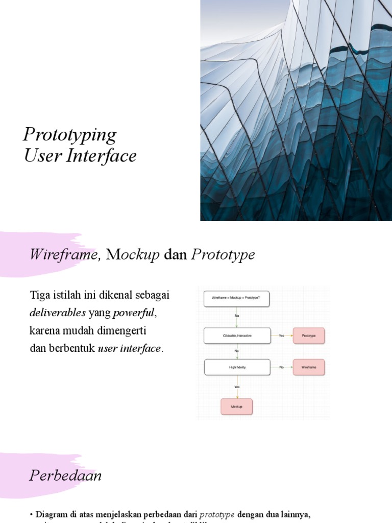 Perbedaan Wireframe, Mockup, dan Prototype | PDF