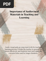 Types of Audio Visual Materials | PDF | Teaching Method | Learning