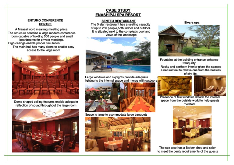 Case Study Enashipai Spa Resort | PDF | Spa | Buildings And Structures