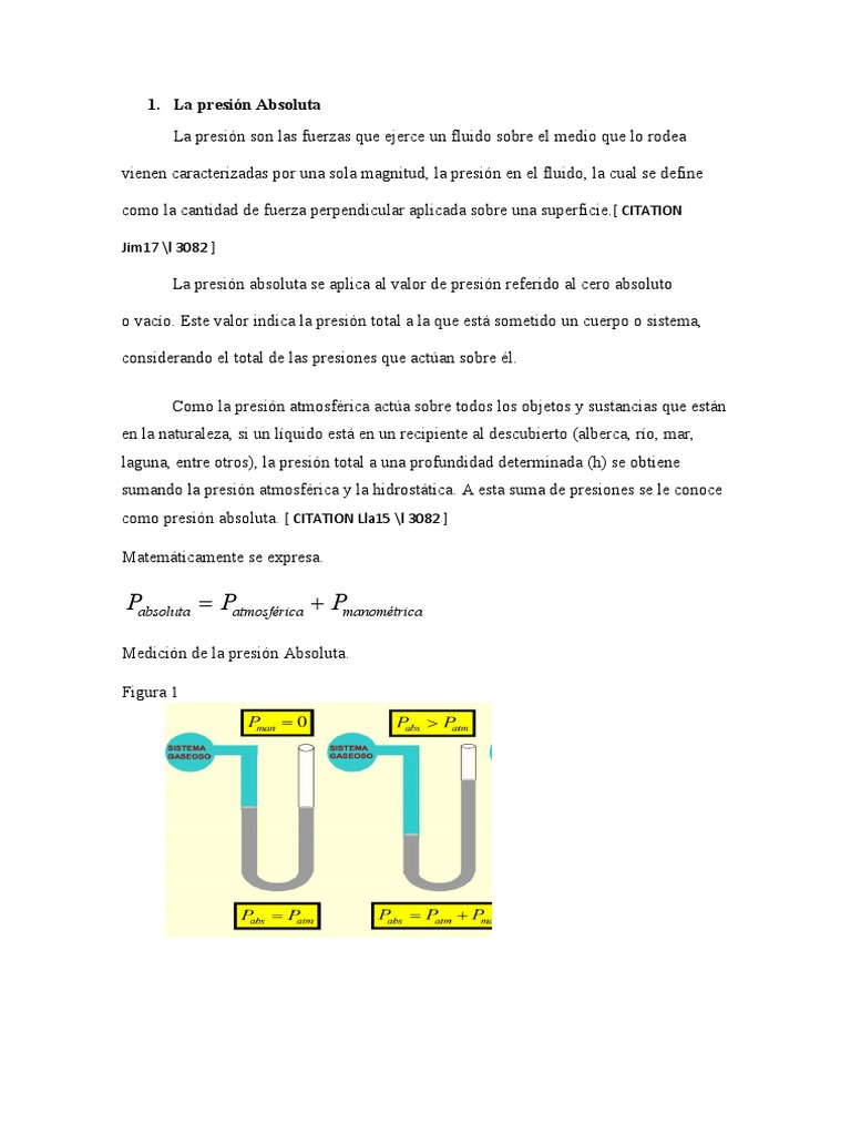 Definición y Fórmula de Presión Absoluta | PDF