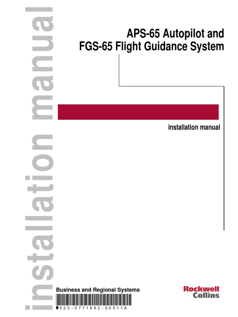 APS-65 Autopilot and FGS-65 Flight Guidance System: Installation Manual ...