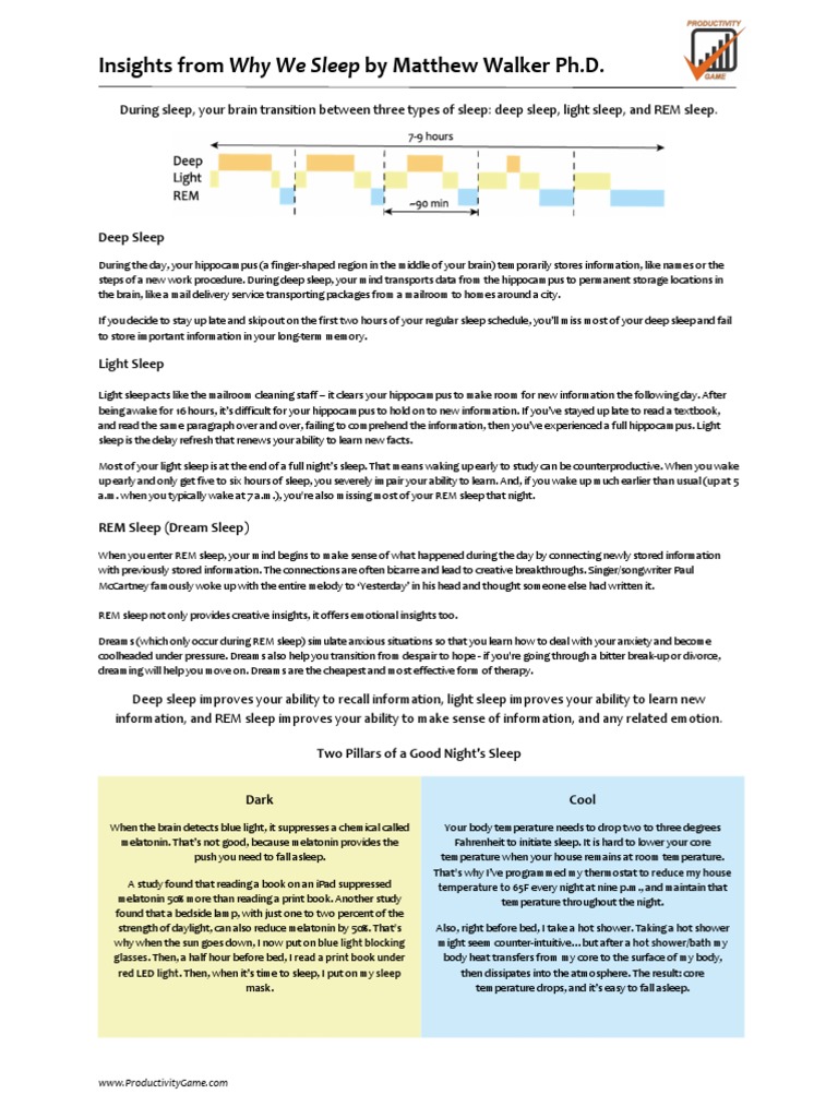 Why We Sleep Matthew Walker | PDF | Sleep | Rapid Eye Movement Sleep