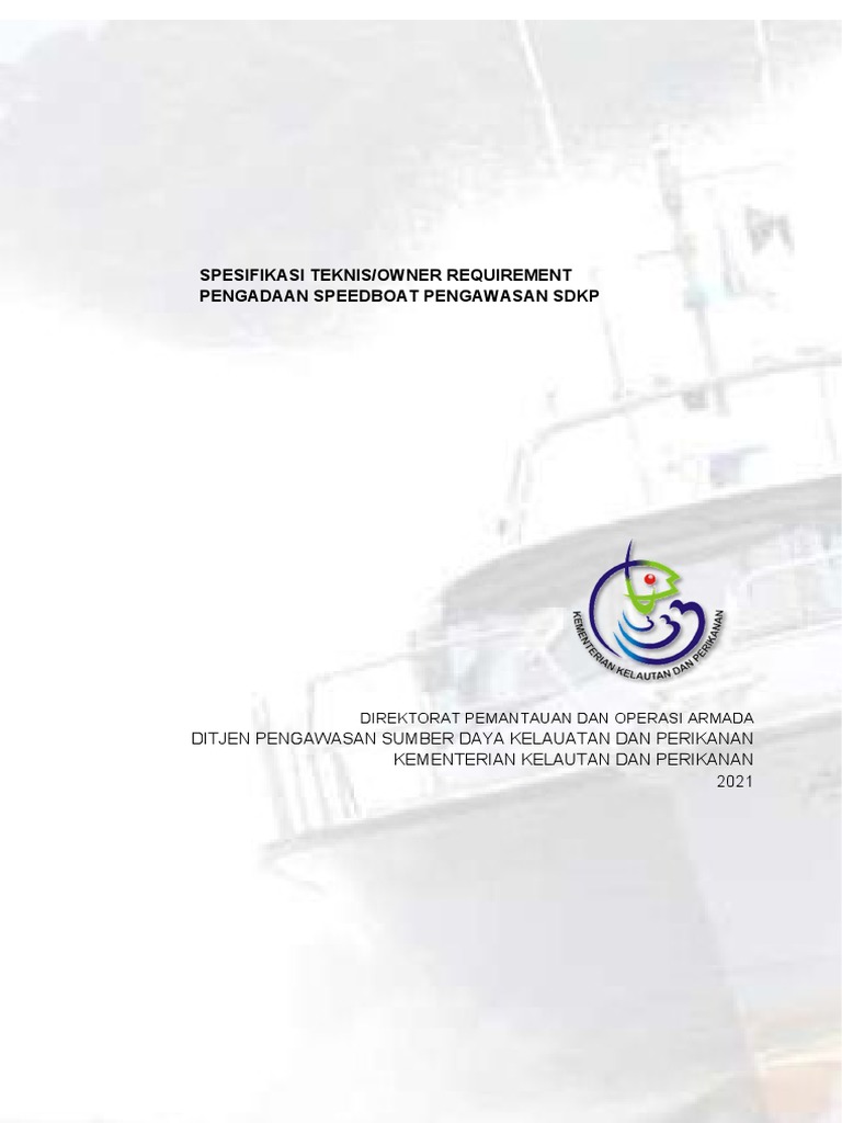 Spesifikasi Speedboat Pengawasan Sdkp Pdf