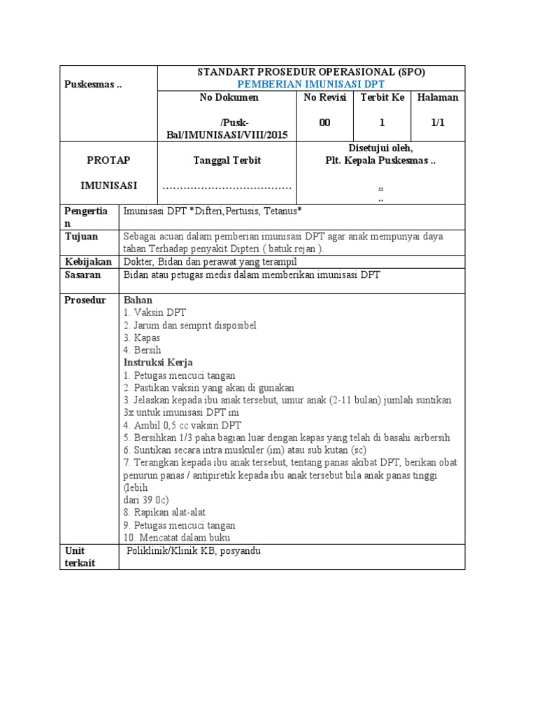SOP DPT | PDF | Sains & Matematika