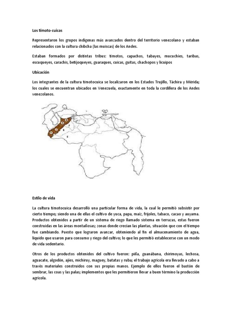 Etnia Timoto Cuica | PDF | Agricultura | Cultura (general)