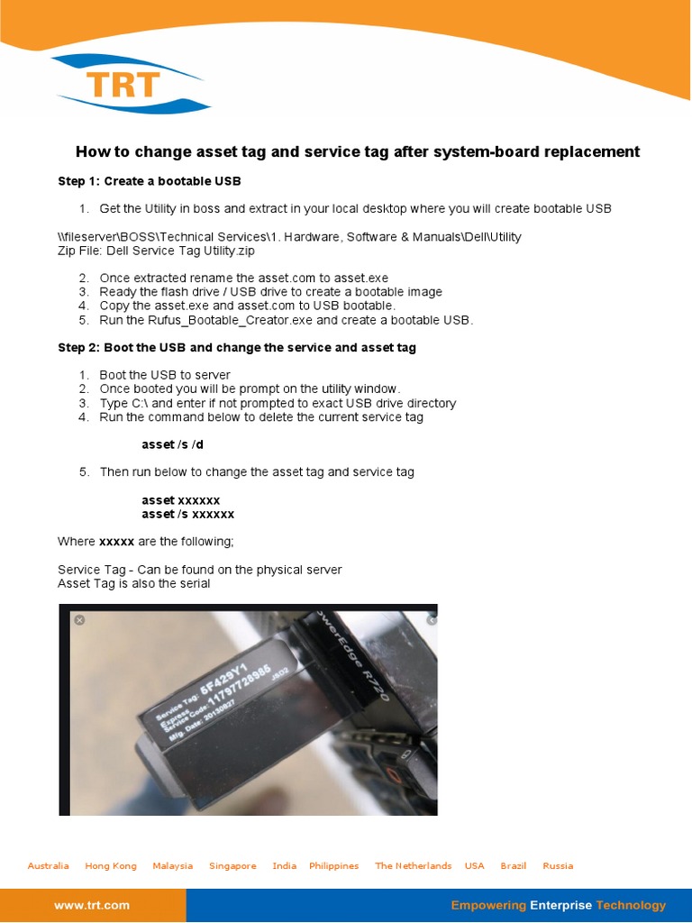 How To Change Service and Asset Tag in Dell | PDF
