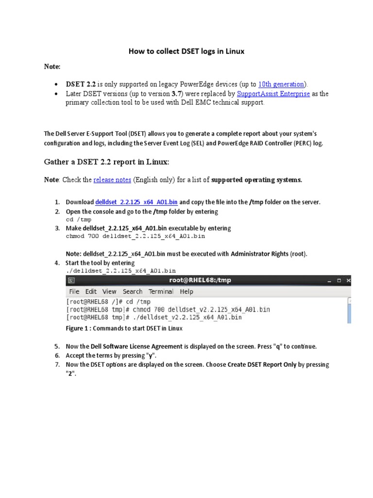 How To Collect Dset Logs in Linux | PDF | Linux | Computer File