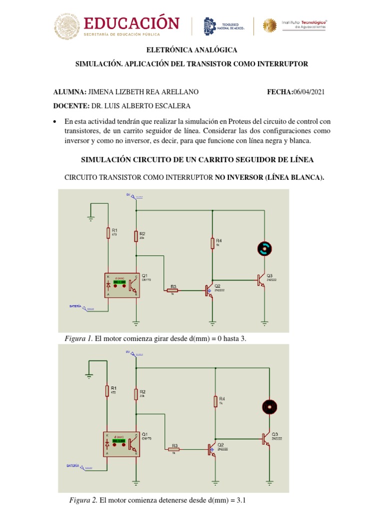 Simulación. Aplicación Del Transistor Como Interruptor | PDF