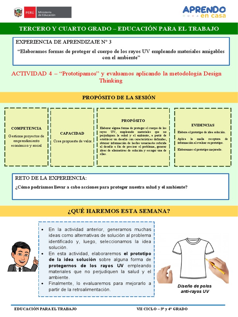 Iii Experiencia De Aprendizaje Act 4 3 Y 4 Grado Pdf