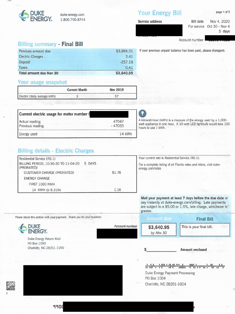 Duke Energy Bill | PDF