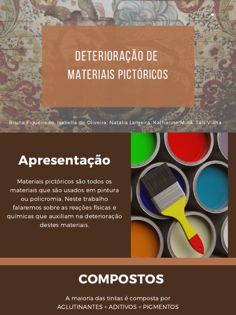 Deterioração de Materiais Pictóricos | PDF | Esmalte | Pigmento