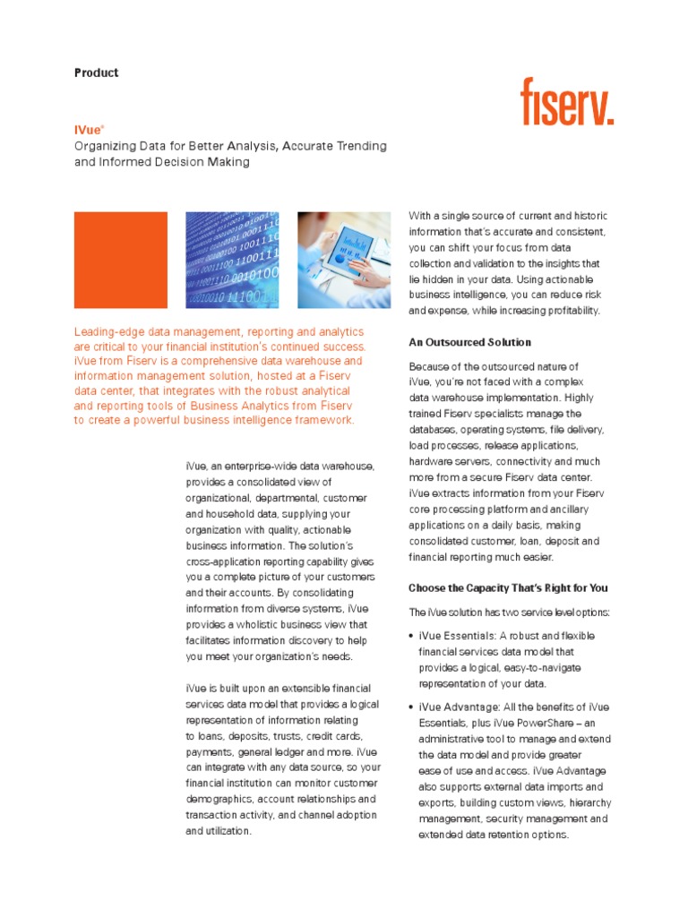 IVue Brochure | PDF | Analytics | Business Intelligence