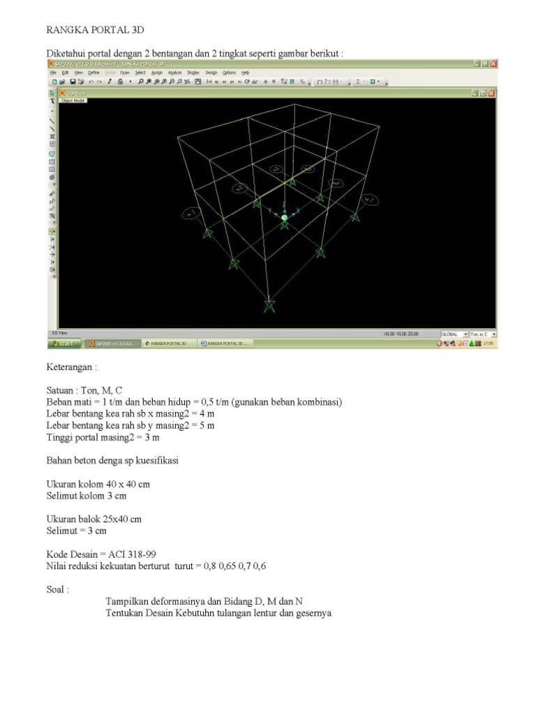 SAP2000 v11.0.0 Concrete Design Summary | PDF | Bending | Continuum ...