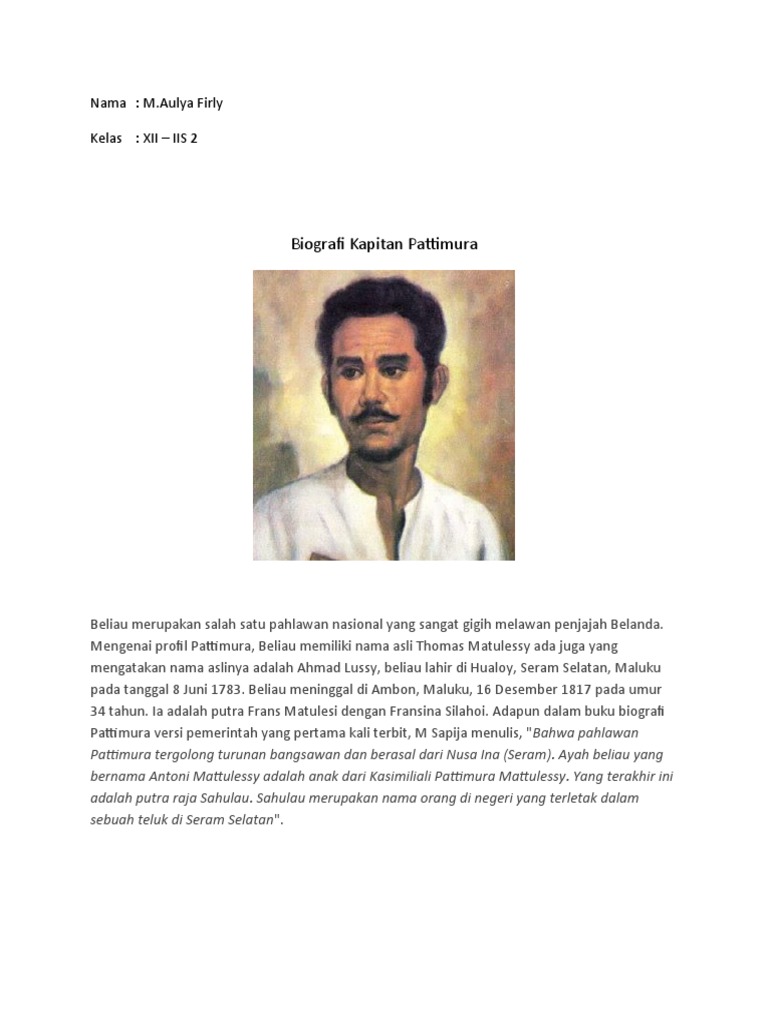 Biografi Pattimura | PDF
