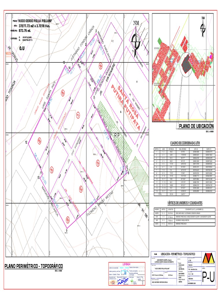 Plano de Ubicacion, Localizacion y Perimetrico de Lote | PDF