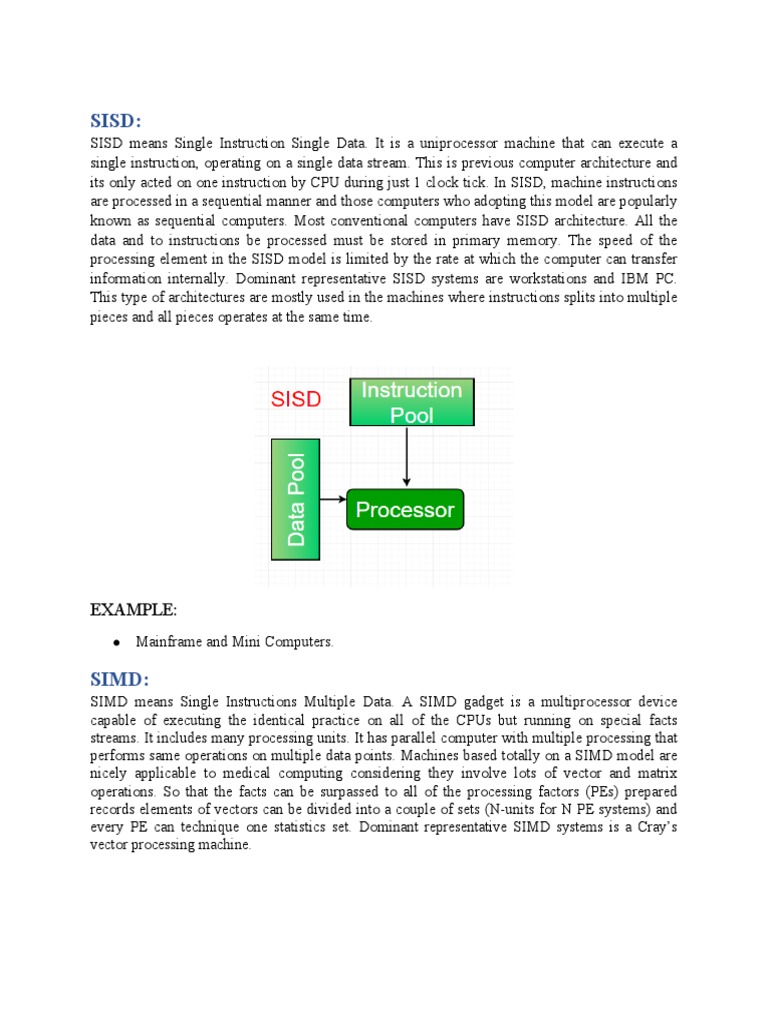 Sisd:: Example | PDF | Central Processing Unit | Parallel Computing
