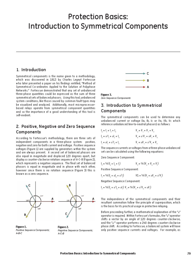 Protection Basics: Introduction To Symmetrical Components | PDF ...