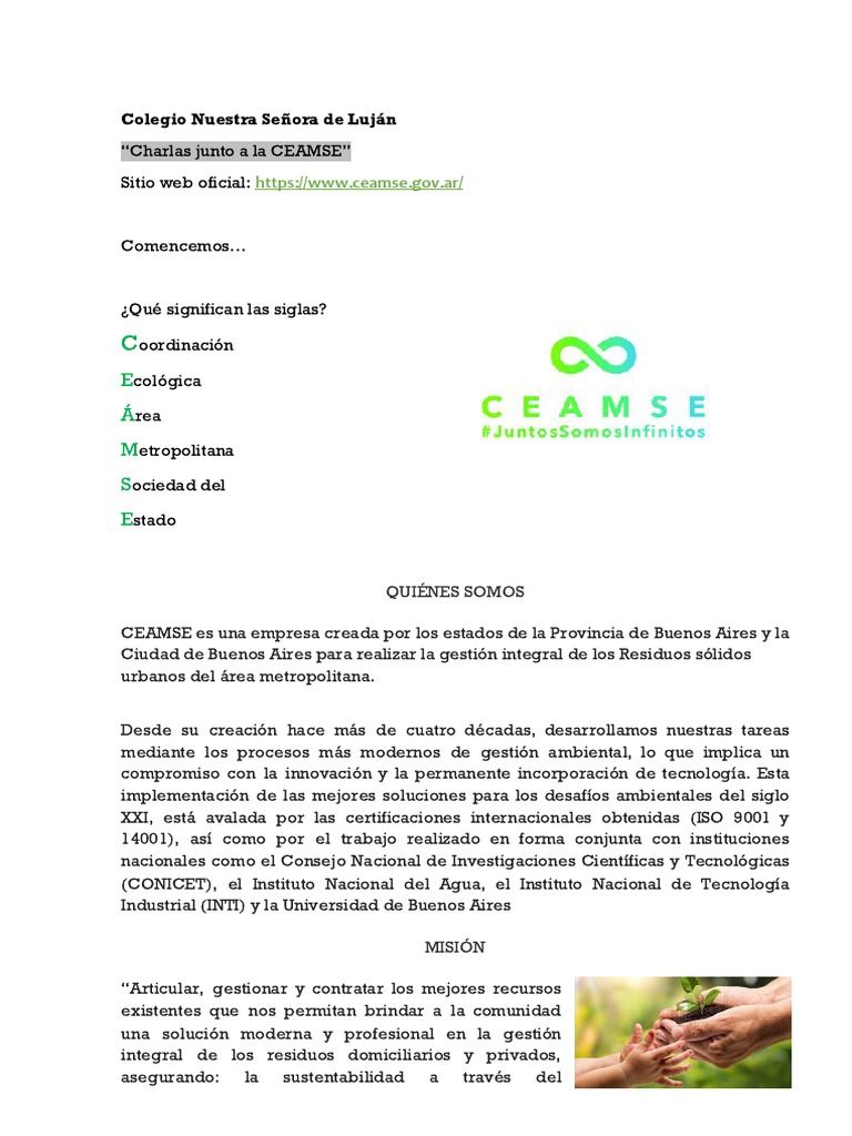 CEAMSE: Gestión de Residuos en Buenos Aires | PDF | Residuos sólidos ...