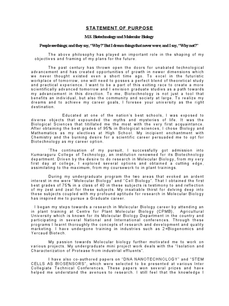 molecular-biology-and-biotechnology-sample-sop | Nature