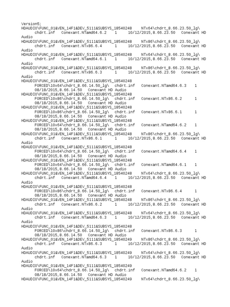 DP Sound Conexant 15124 Drivers | PDF | Media Formats | Manufactured Goods