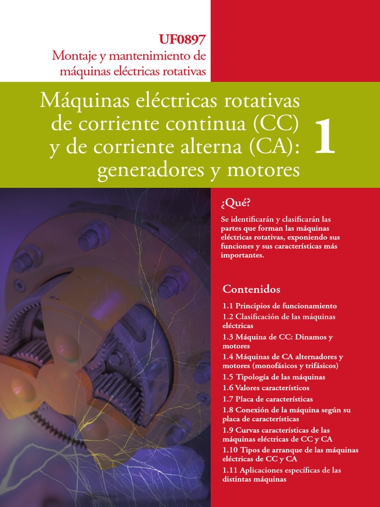 Guía de Máquinas Eléctricas Rotativas | PDF | Generador eléctrico | Corriente eléctrica