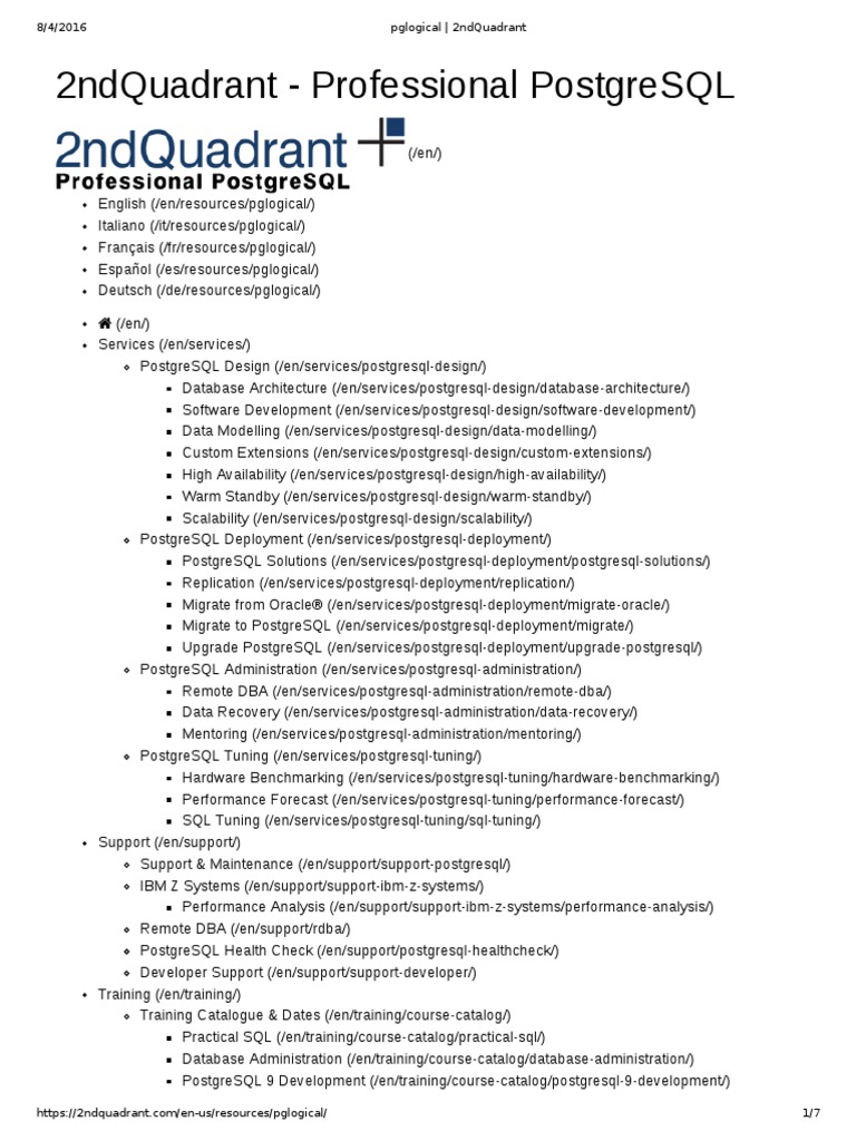 Github 2ndquadrant Repmgr Pglogical 2ndquadrant Pdf Postgre Sql Replication