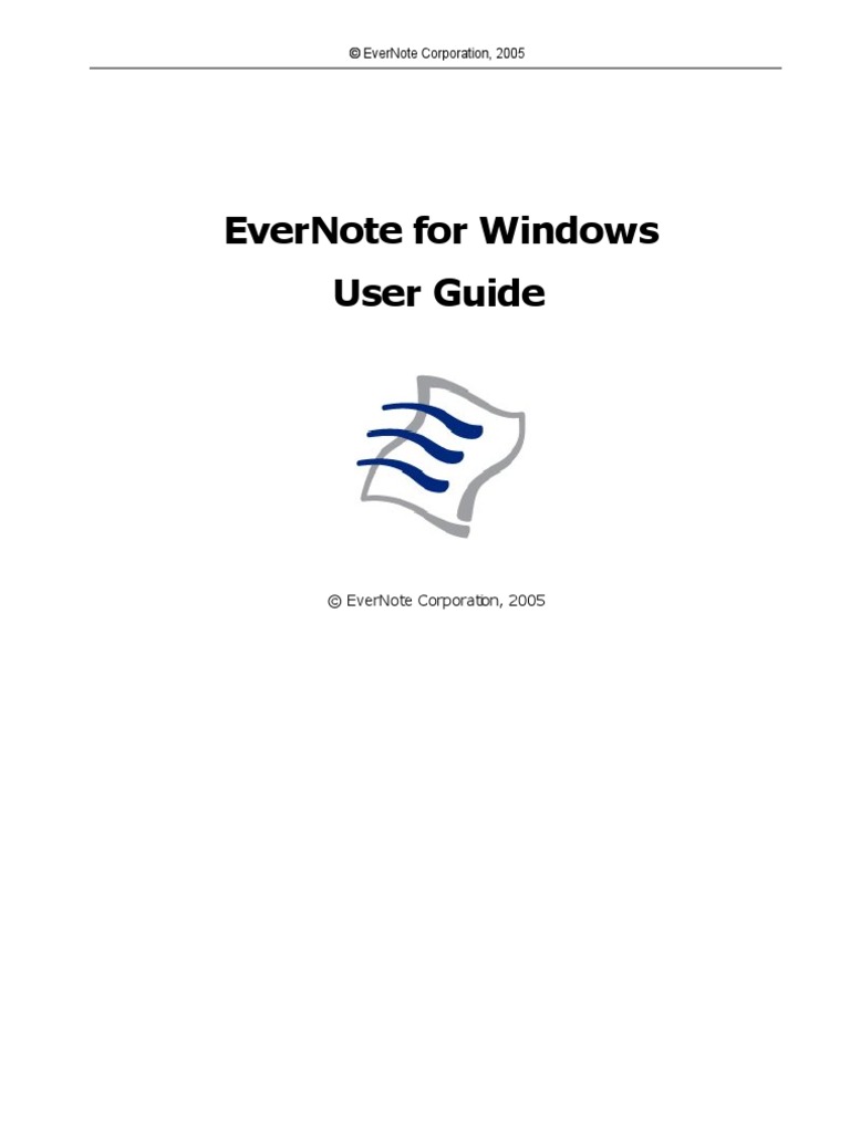 Evernote For Windows User Guide | PDF