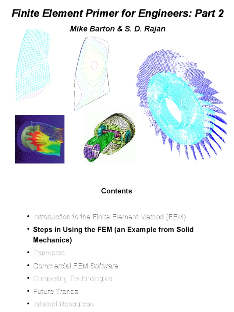 Finite Element Primer For Engineers: Part 2: Mike Barton & S. D. Rajan | PDF | Finite Element ...