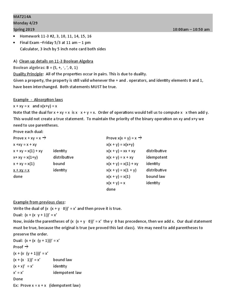 MAt214ALecture4 29 | PDF | Mathematical Proof | Abstract Algebra