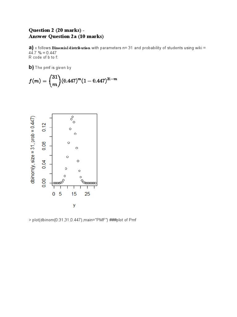 Question 2 (20 Marks) - Answer Question 2a (10 Marks) | PDF
