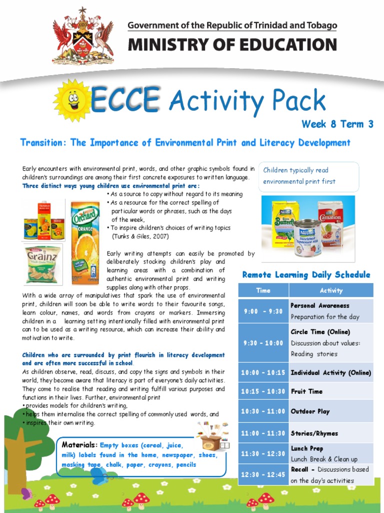 ECCE Activity Pack Week 8 Term 3 FINAL | PDF | Eucharist | Literacy