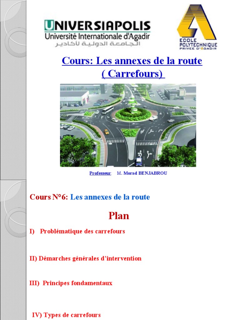Types de carrefours routiers et aménagements | PDF | Intersection ...