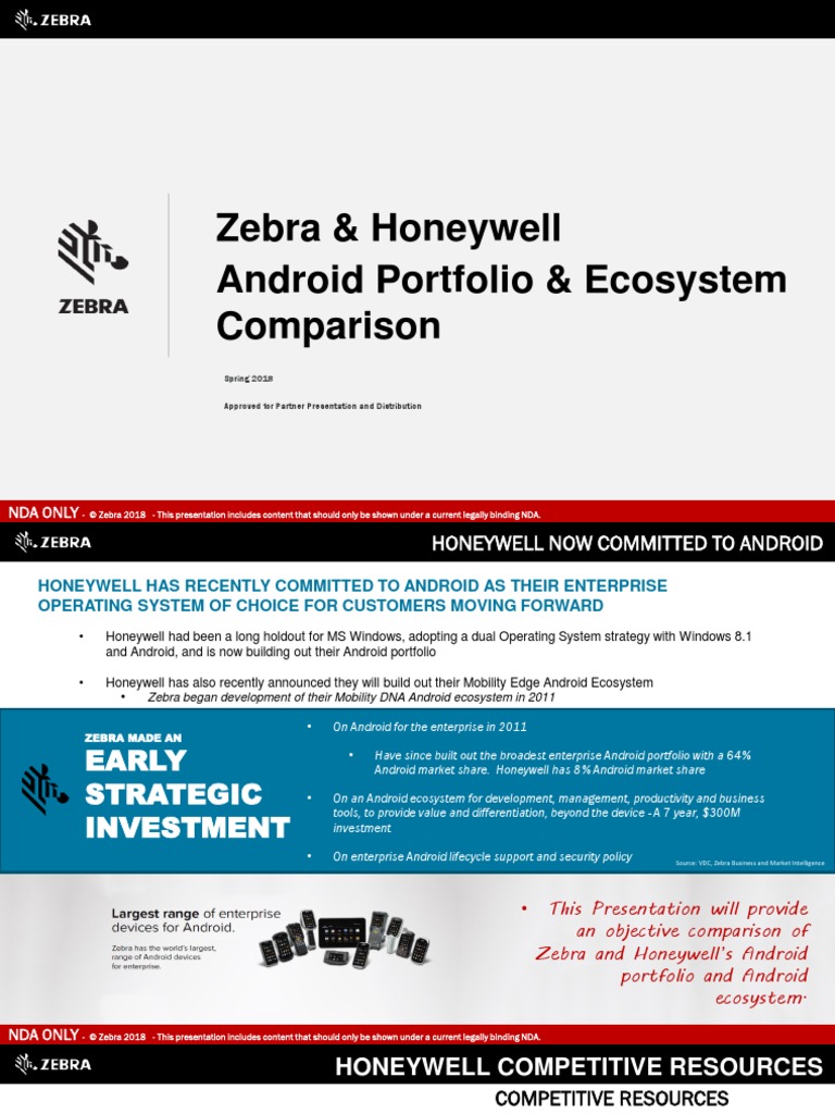 Zebra Honeywell Android Portfolio Ecosystem Comparison | PDF | Xamarin ...