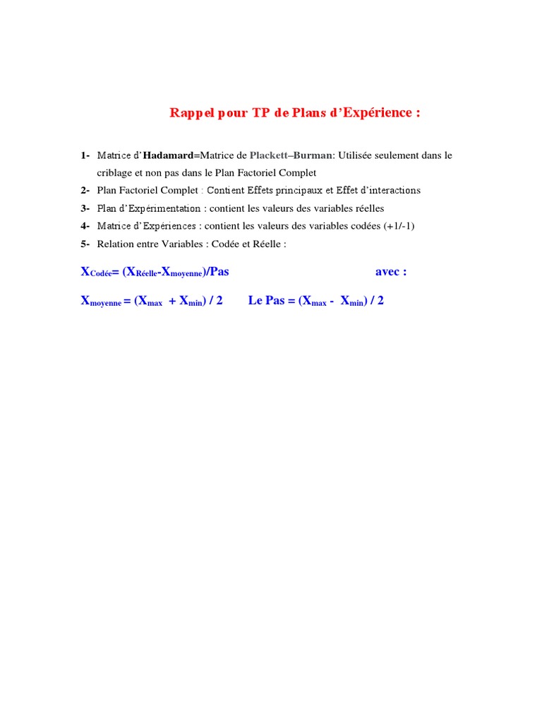 Rappel TP Plans Exp | PDF | Méthodes et références pédagogiques | Ordinateurs