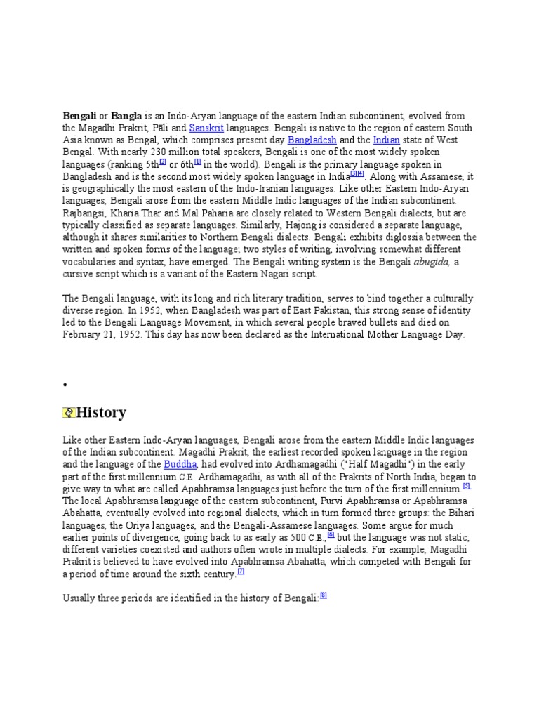 Bengali Language: History & Impact | PDF | Grammatical Number | Noun