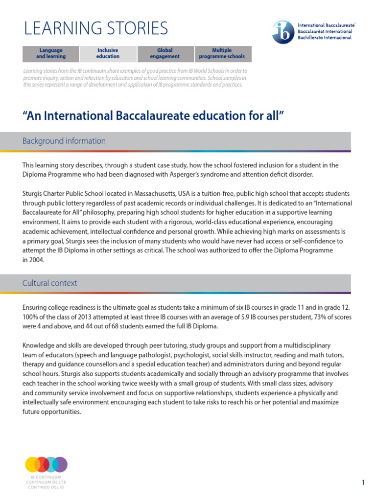 An International Baccalaureate Education For All | PDF | Special ...