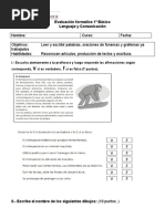 Test de Análisis de Lectoescritura TALE PDF | PDF