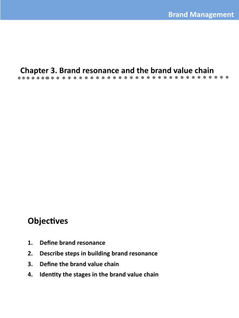 Ch3 Brand Resonance And The Brand Value Chain 1 Pdf Brand