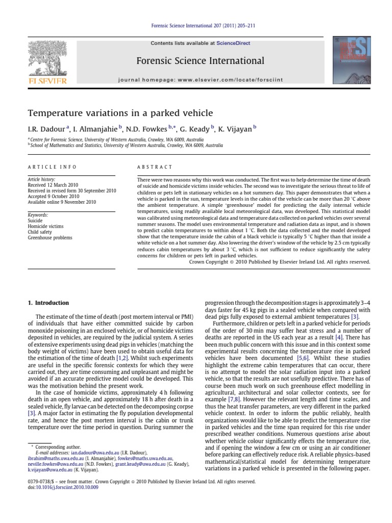 Temperature Variations in A Parked Vehicle | PDF | Heat Transfer ...
