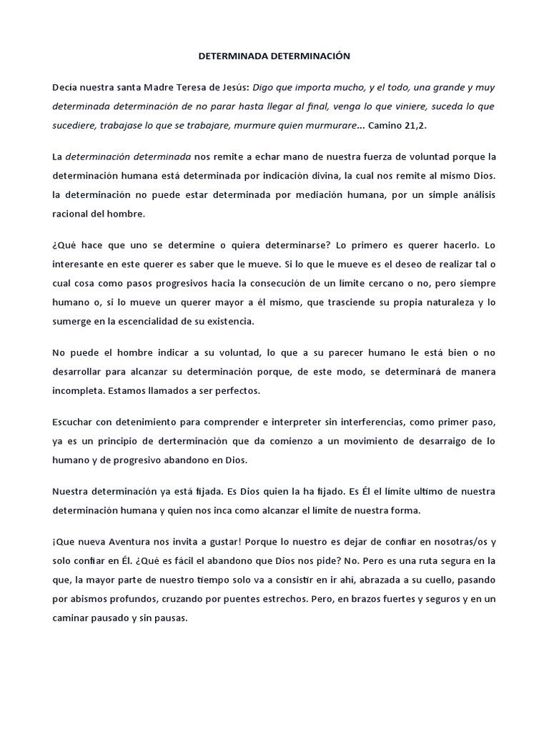 Determinación Determinada | PDF