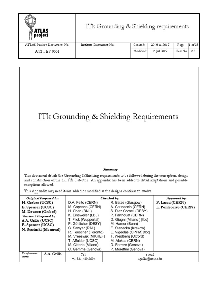 ATLAS ITk Grounding - v2.3 | PDF | Alloy | Brass