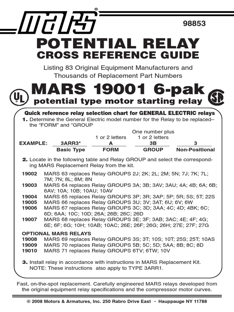 MARS 19001 6-Pak: Potential Relay | PDF | Mechanical Engineering ...